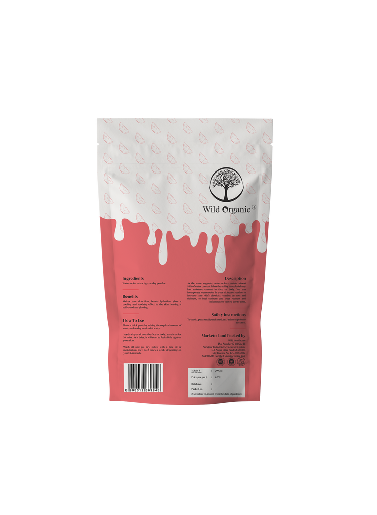 Watermelon Clay Mask Powder 100 Gm – Wildorganic ind