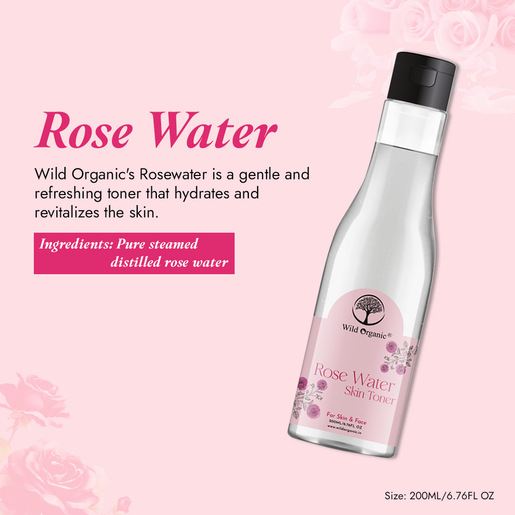 ROSE WATER SKIN TONER - 200ml – Wildorganic ind
