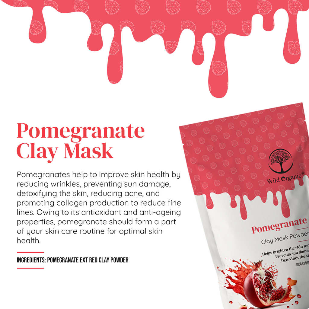 Pomegranate Clay Mask Powder 100 Gm – Wildorganic ind