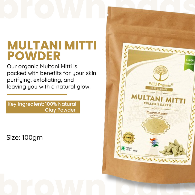 Multani Mitti Powder - 100 gm – Wildorganic ind