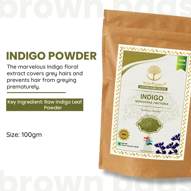 Indigo Powder (100gm) Natural Hair Colour Online - Natural Hair Color ...
