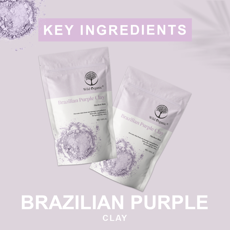 Brazilian Purple Clay Powder - Flawless Skin Clay - 100gm – Wildorganic ind