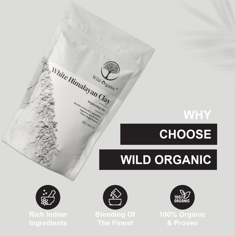 White Himalayan Clay Powder - Brightening Clay - 100gm – Wildorganic ind